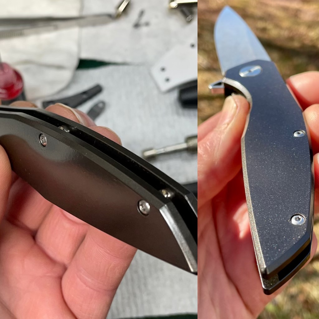 Virum Titanium Black Chrome Folding Knife with D2 Blade – 1790 Knife